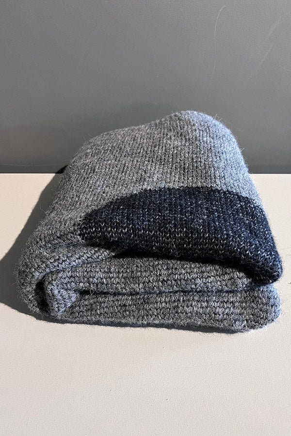 Amano Alpaca Charcoal & Black Spot Wrap / Throw | Aniseed Boutique