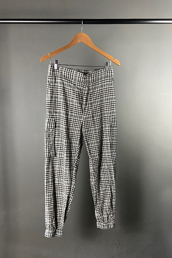 Amano Check Linen Cargo Pants | Aniseed Boutique