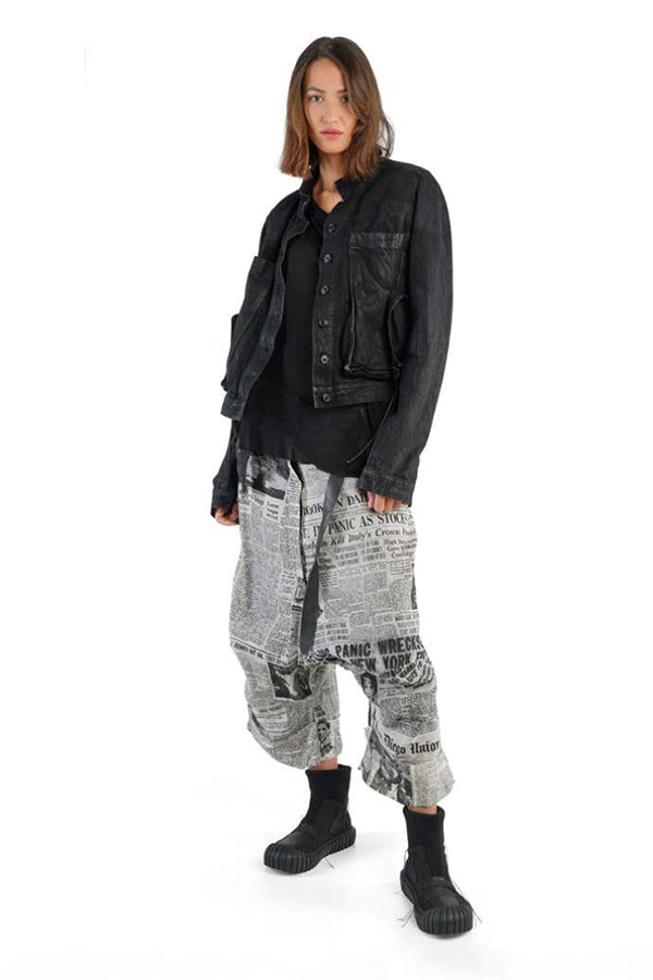 Rundholz DIP Black Denim Wax Coated Jacket | Aniseed Boutique