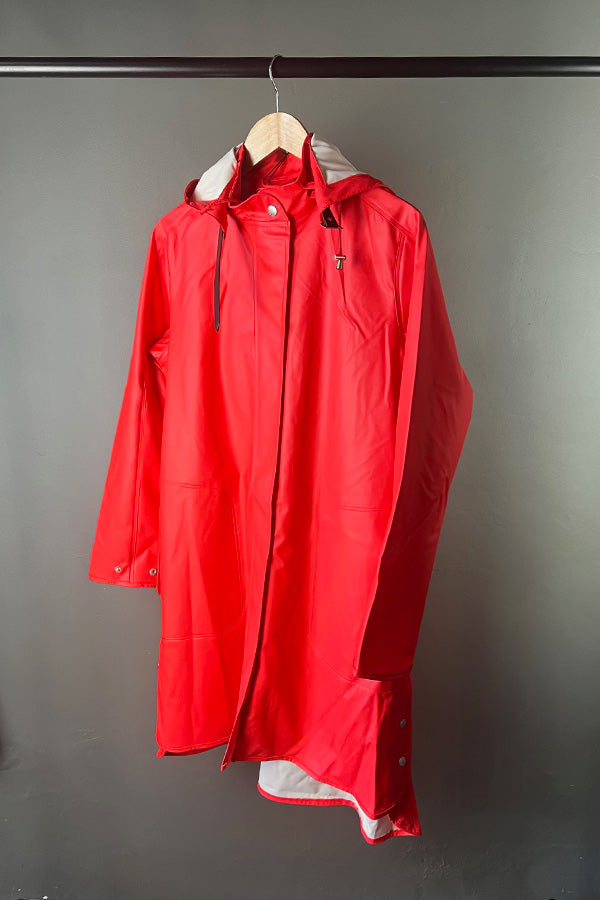 Ilse Jacobsen Fire Red Raincoat | Aniseed Boutique