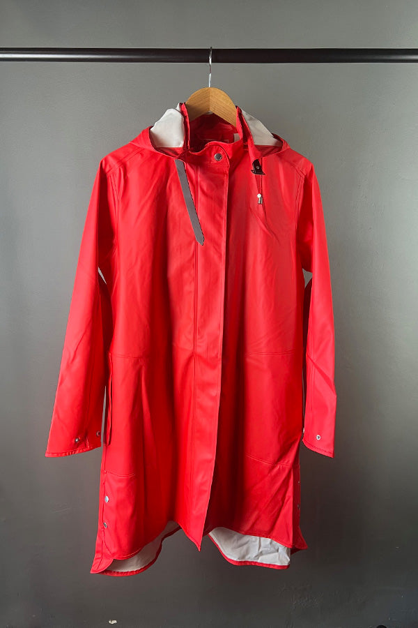 Ilse Jacobsen Fire Red Raincoat | Aniseed Boutique