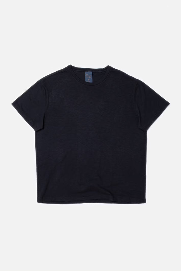 Nudie Roffe Slub T-Shirt in Black | Aniseed Boutique