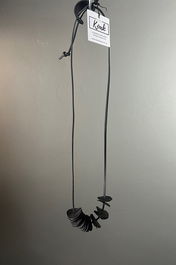 Studio Koak Black Paper Circle Necklace | Aniseed Boutique