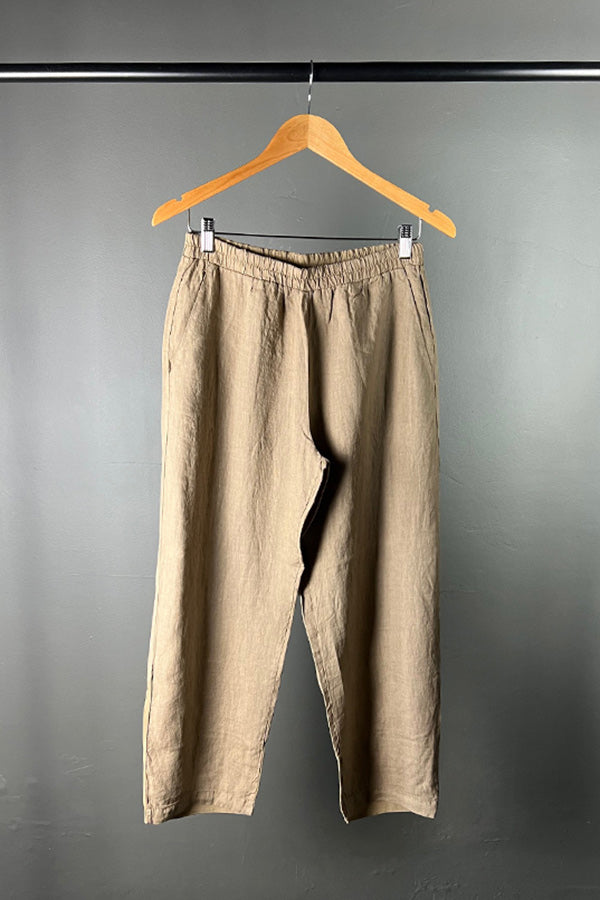 Transit 3/4 Relaxed Clay Linen Pants | Aniseed Boutique